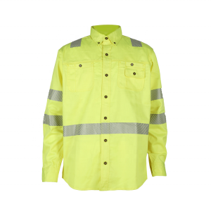 Buy Ansi 107 Hv Yellow Men's Flame Fire Resistant Work Shirt Uniform Fr ...