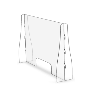 Buy Clear Glass Cashier Checkout Shield Barrier Hanging Acrylic Sneeze ...