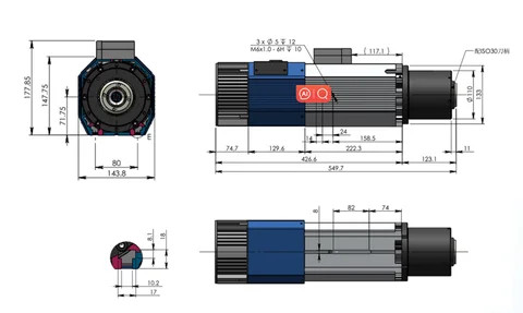 Buy Cnc Ly Hqd 9kw Automatic Tool Change 24000r Atc Spindle Motor Iso30 ...