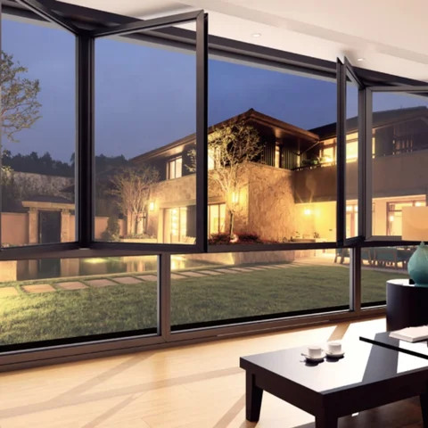 Buy Commercial System Glass Horizontal Aluminium Bi-folding Window ...