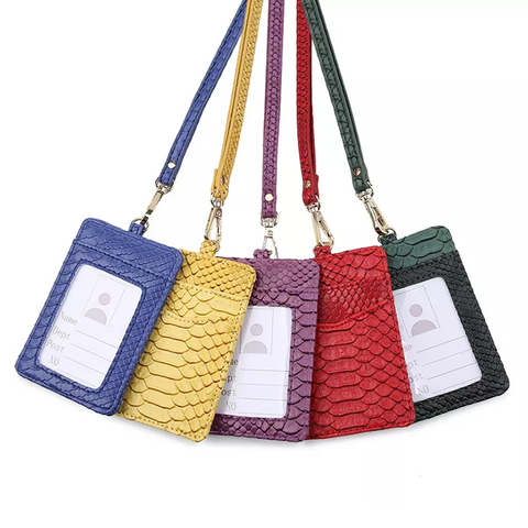 Buy Custom Luxury Genuine Leather Id Working Card Holder Python ...