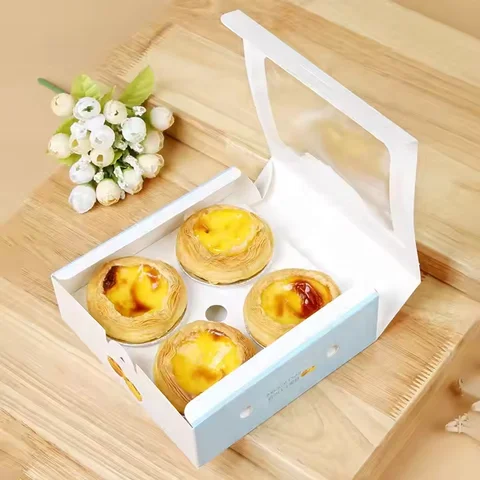 Buy Custom Printing Design Transparent Window Portuguese Egg Tart ...