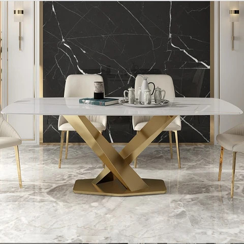 Buy Dining Room Furniture Mesa De Jantar Marble Dining Table Set 6 ...