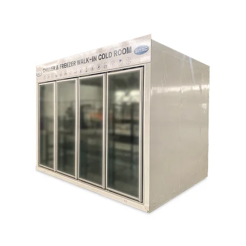 Buy Display Walk In Cooler Good Insulation Cold Room Refrigerator Glass ...