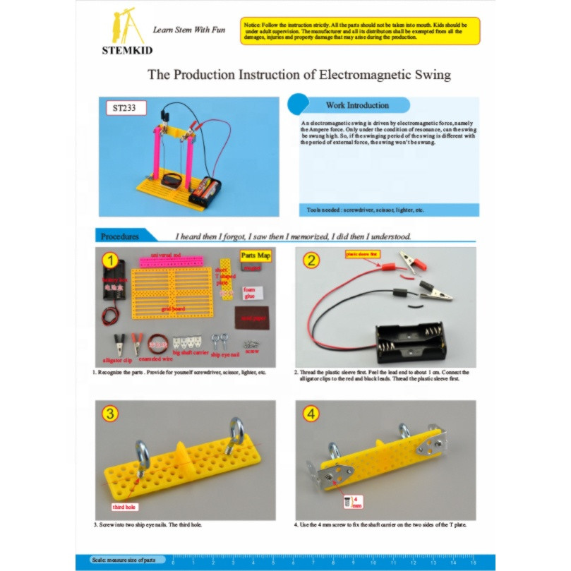 Buy Diy Electromagnetic Swing Science Discovery Toys from Hubei Aison ...