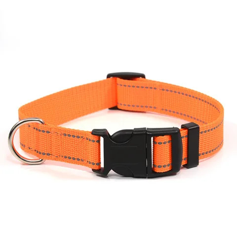 Buy Dog Collar Reflective Imitation Nylon Collar Basic Solid Color ...