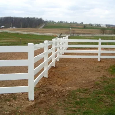 Buy Eco-friendly 4 Rail Pvc Fencing, Vinyl Horse Fencing, Plastic Ranch ...