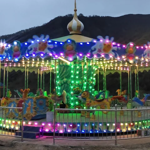Buy Electric Automatic Adult Carousel Outdoor Amusement Park Rides ...