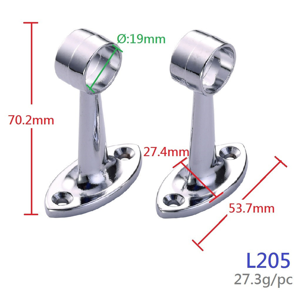 Buy Heavy Duty Chrome Closet Rod Bracket from HSI YI ENTERPRISE CO ...