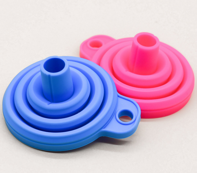 Buy Household Canning Funnel Silicone Collapsible Folding Funnel With ...