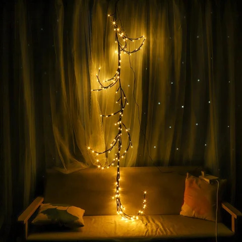 Buy L Diy 7.5 Ft Vine Hanging Garland With 144 Led String Light 24v ...