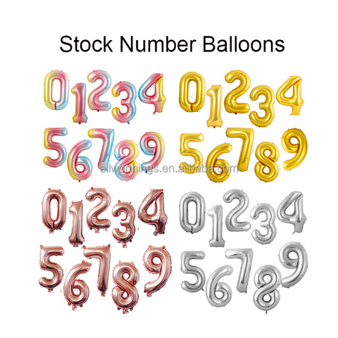 Buy Large Size 40inch Custom Number Shaped Balloons Helium Balloon ...