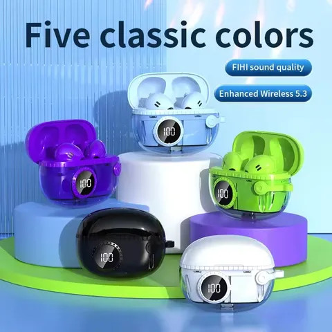 Buy M25 Transparent Clear Crystal Wireless Low Latency True Tws ...