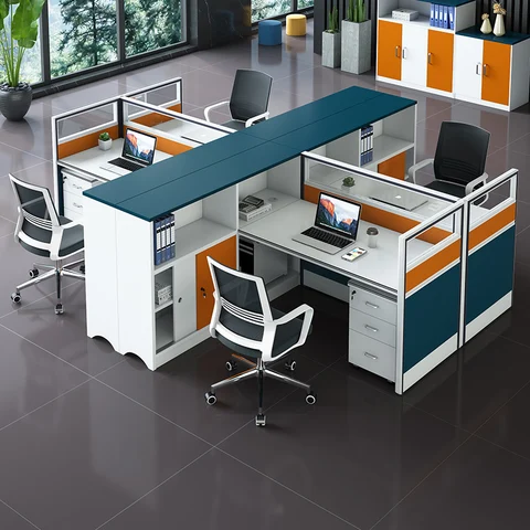 Buy Modern Commercial Office Furniture Table Two Person Staff Computer ...