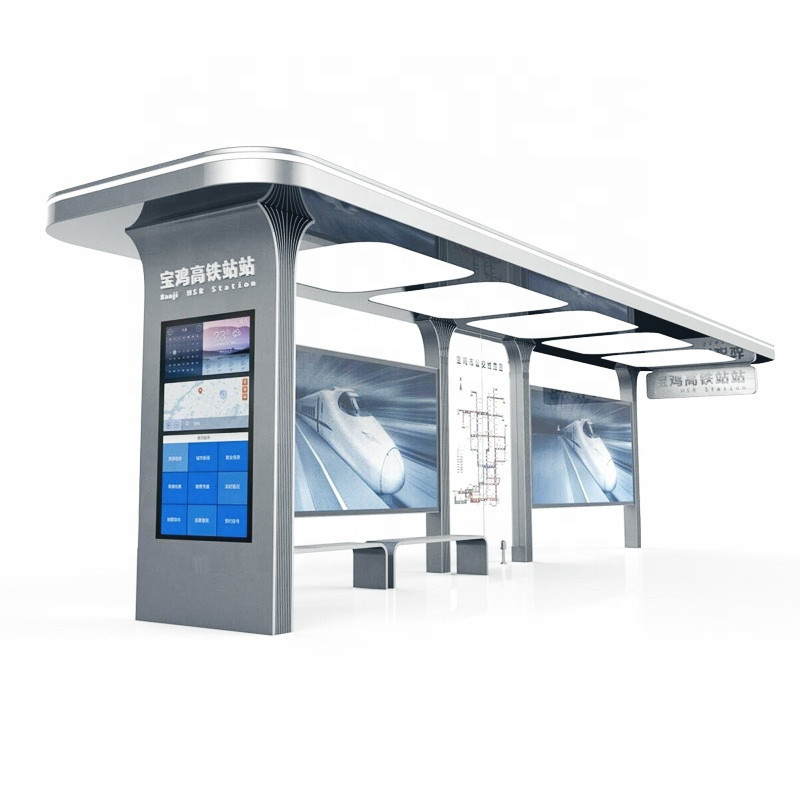 Buy Modern Custom Made Design Bus Stop Shelter Digital Advertising ...