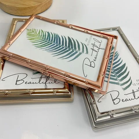 Buy Modern Fashion Style Square Metal Photo Frame Home Decoration ...