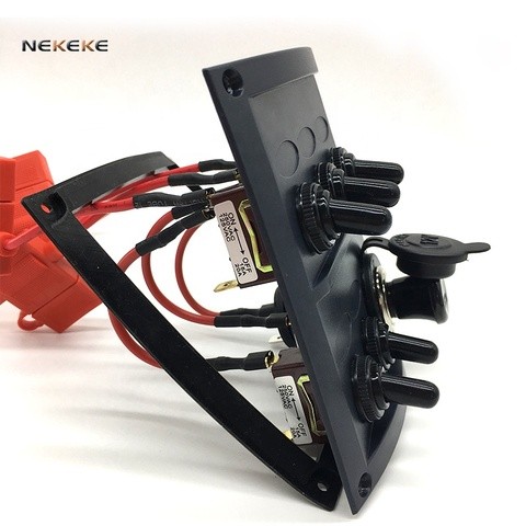 Buy Nekeke Waterproof 12v 24v 5 Gang Led Light Toggle Switch Panel With ...
