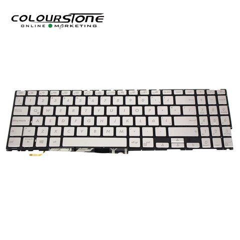 Buy New Us Silver Backlit Laptop Keyboard For Asus Zenbook 15 Ux533 ...