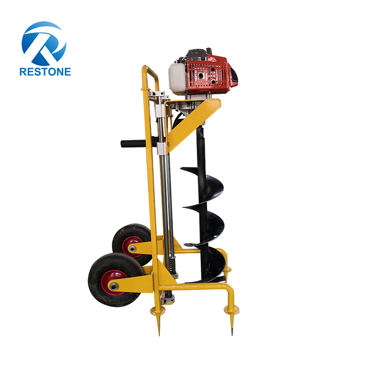 Buy Portable Gasoline Hand Earth Auger Drill Tree Planting Hole Digger ...