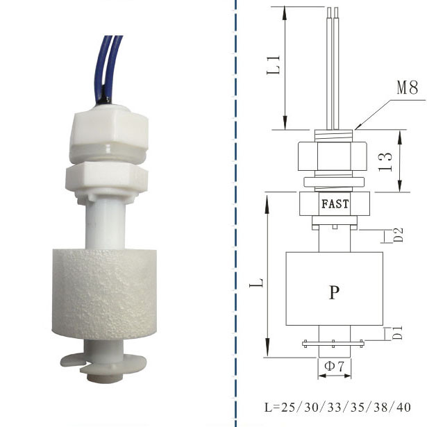 Buy Pp Material 2-wire Water Level Sensor Controller Side Mounted ...