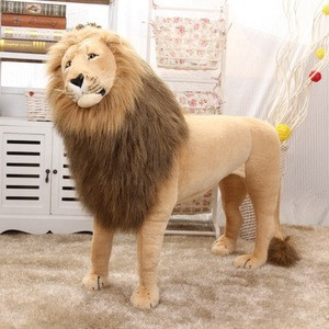 Buy Realistic Plush Standing Lion Life Size Stuffed Standing Lion Plush ...