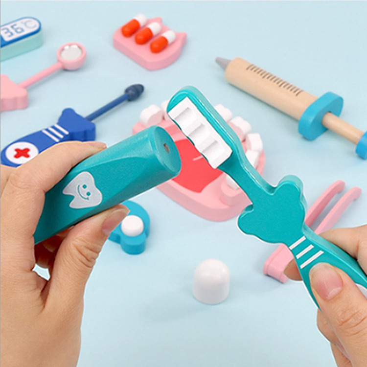 Buy Realistic Stethoscope Role Play Game Wooden Pretend Doctor Set from ...