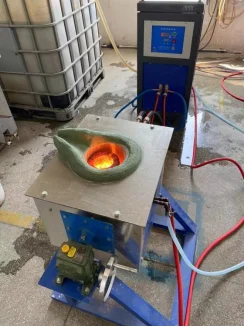 Buy Small High Frequency 10-200kg Gold Induction Furnace Industrial ...