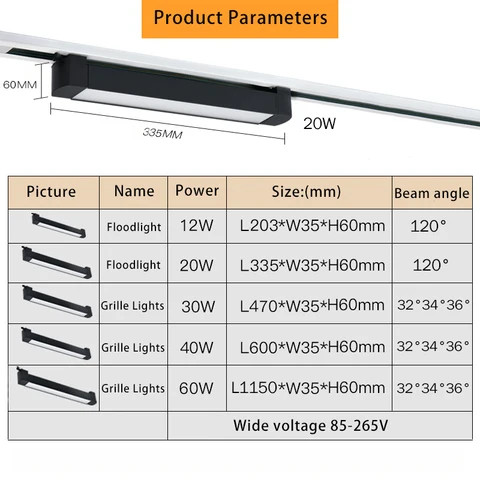 Buy Surface Mounted Indoor Track Flood Light Beam Angle 120 Degrees ...