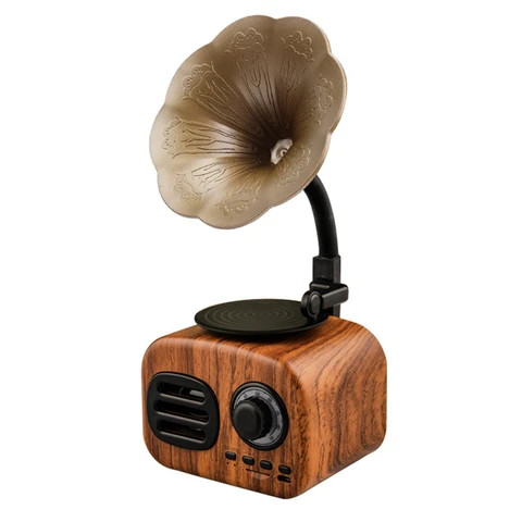 Buy Top Wireless Audio Speaker Flower Mini Wooden Speaker Retro High ...