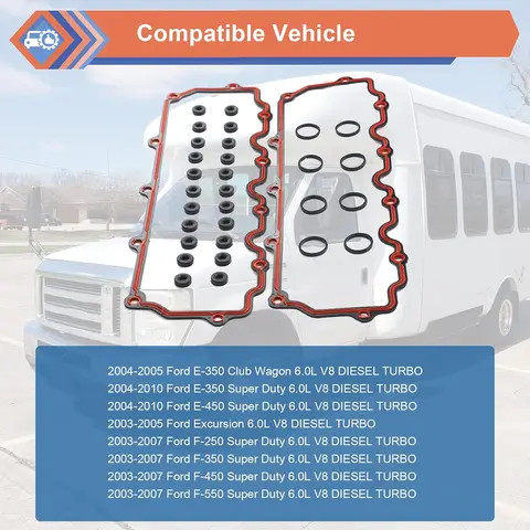 Buy Vs50691r Upper Lower Powerstroke Diesel Valve Cover Gasket Set For ...