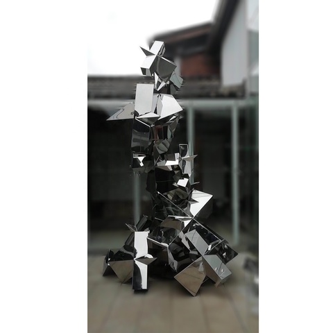 Buy Wondecor Outdoor Customized Modern Stainless Steel Sculpture Abstract Woman Sculpture from ...