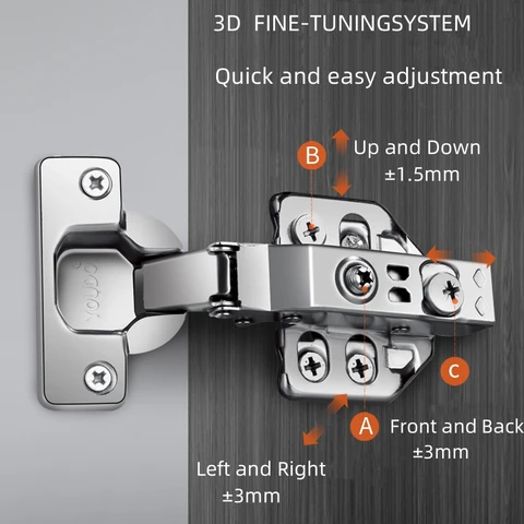 Buy Youdo Hot Selling 3d Adjustable Cabinets Door Hinge Auto Soft Close ...