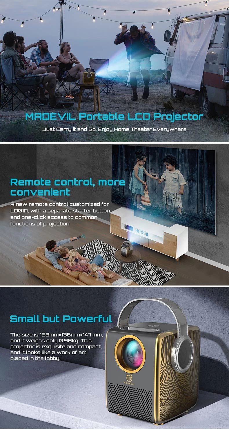 Buy Wireless Lcd Projector 1080p Full Hd Projector Home Theater Led ...