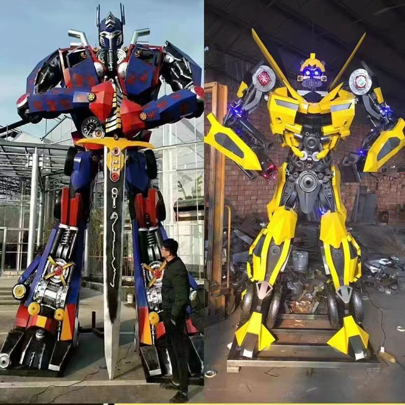 Buy Metal Resin Transformer Statue Sculpture Modern Metal Art Resin
