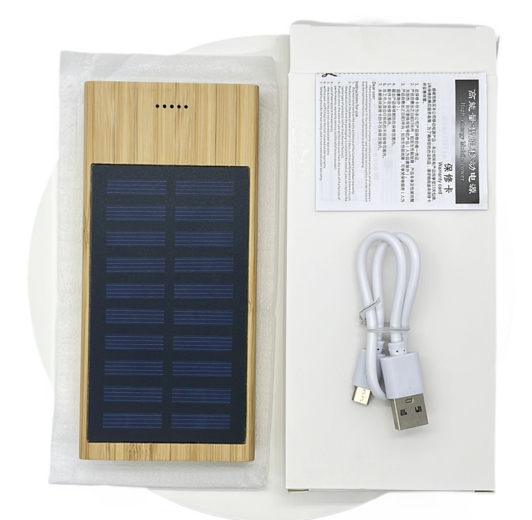 Buy 10000mah Bamboo Solar Power Bank from Plaine Techology (Wuhan) Co ...