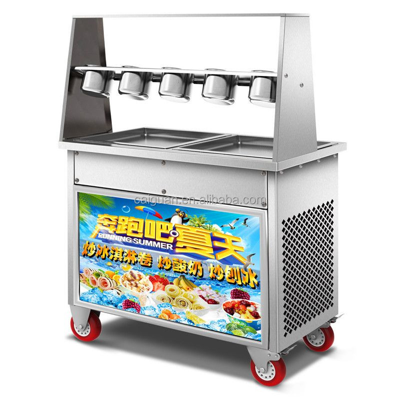 Buy Cbj21/22 Commercial Roll Fry Ice Cream Machine Roll Up Ice Cream ...