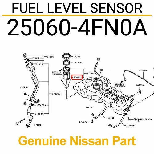 Buy 250604fn0a Genuine Nissan Fuel Level Sensor 25060-4fn0a from ...