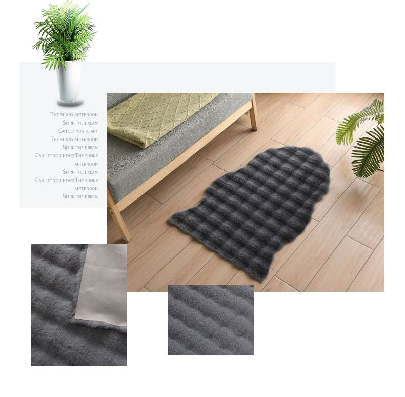 Buy Bubble Faux Rabbit Fur Carpet Living Room Faux Rabbit Fur Area Rug ...