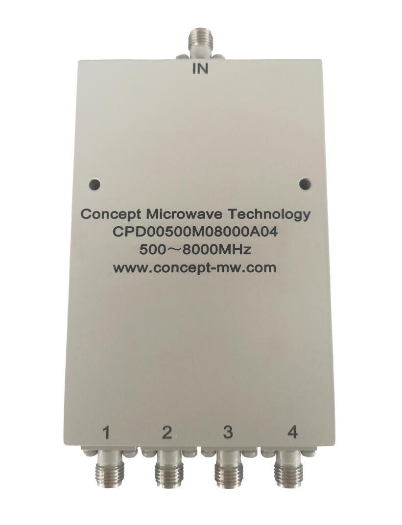 Buy 500-8000mhz 4 Way Sma Power Divider Power Splitter from Chengdu Concept Microwave Technology ...