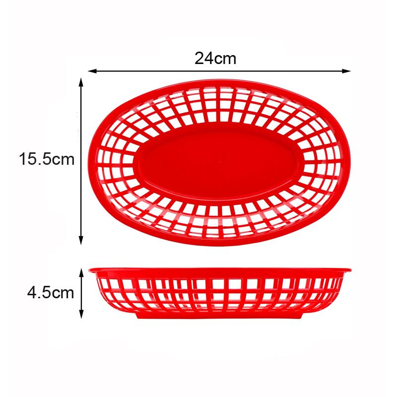 Buy Plastic Fry Fast Food Basket Bread Baskets Oval-shaped from ...