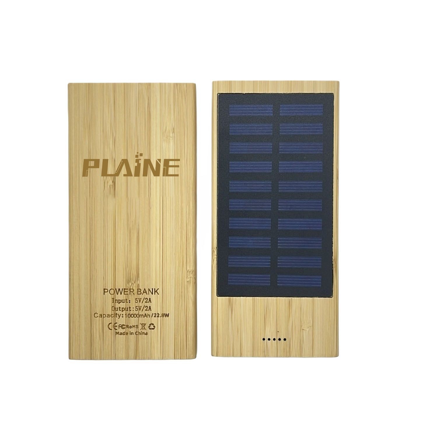 Buy 10000mah Bamboo Solar Power Bank from Plaine Techology (Wuhan) Co ...