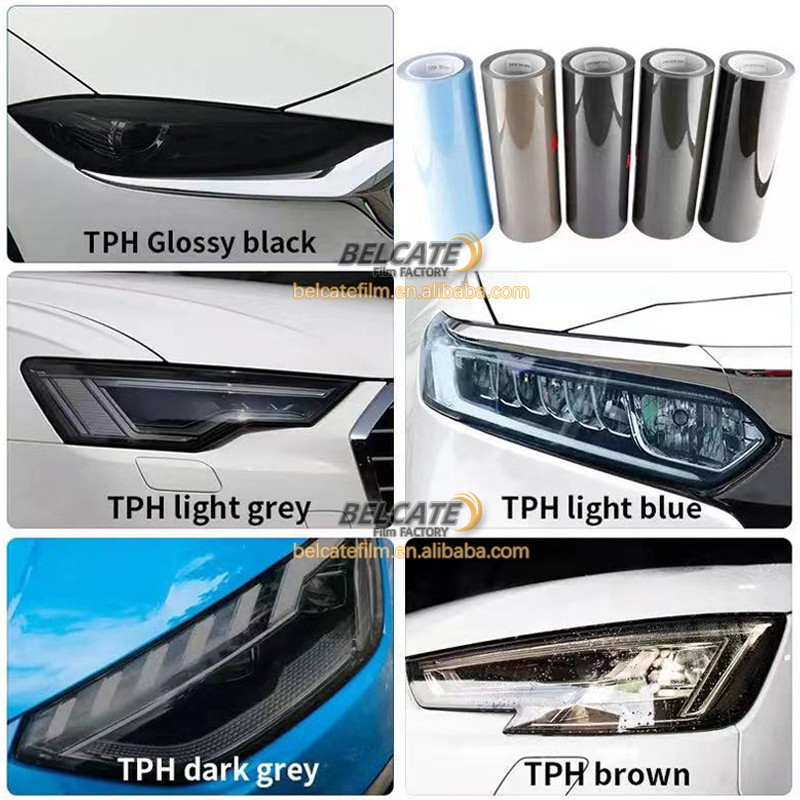 Buy 30cm*15m Special Light Black Tph Ppf Car Headlight Protection Film ...