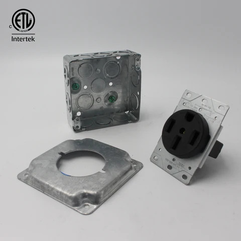 Buy 4x4 Square Conduit Junction Box Metal Wall Box With Concentric ...
