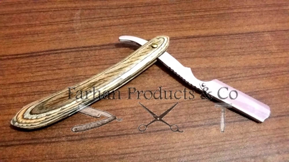 Buy Barber Razor/ Wood Handle Barber Razor/ Straight Edge Barber Razor ...