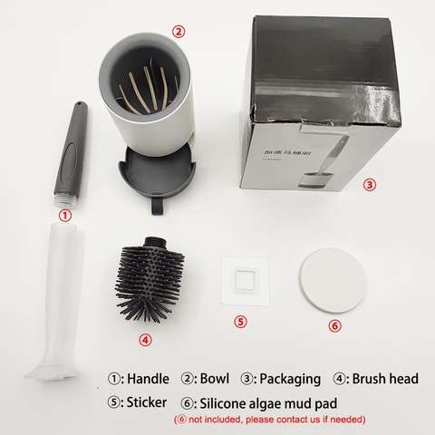 Buy Bathroom Wall Mounted Long Handle Liquid Adding Cleaning Brush With ...