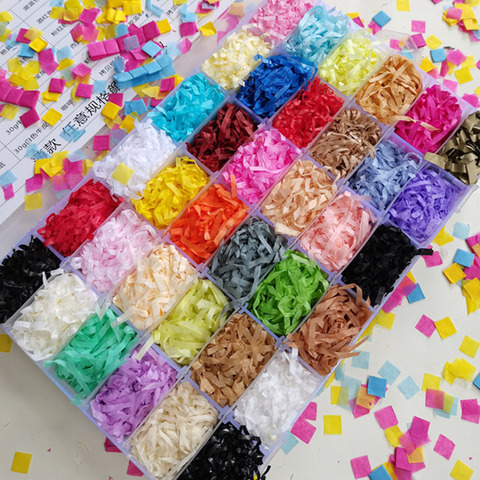 Buy Box Basket Filler Gift Filling Packaging Crinkle Cut Glitter ...