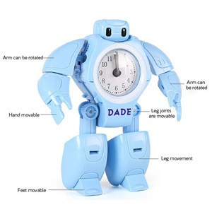 Buy Child Robot Alarm Clock Kid Toy Deformation Robot Table Clocks ...