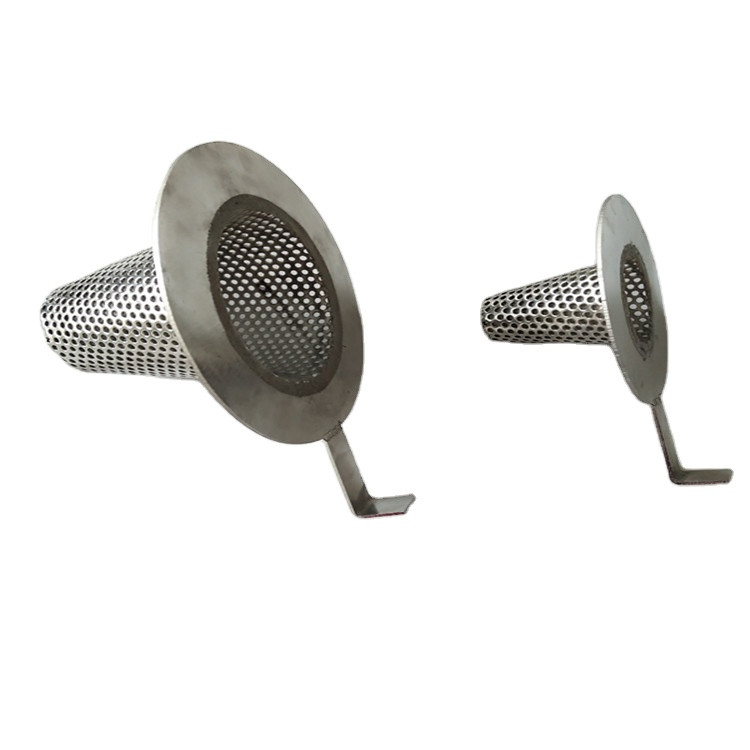 Buy Conical Type Metal Perforated Mesh Temporary Cone Shape Filter ...