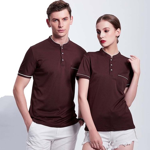 Buy Custom Embroidery Cafe Bar Polo Shirt Unisex Restaurant Logo T ...