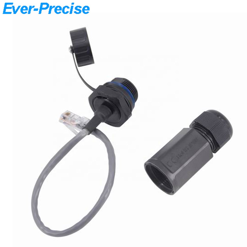 Buy Ethernet Lan Rj45 Cable Gland Long Type M25 Panel Mount Outdoor ...